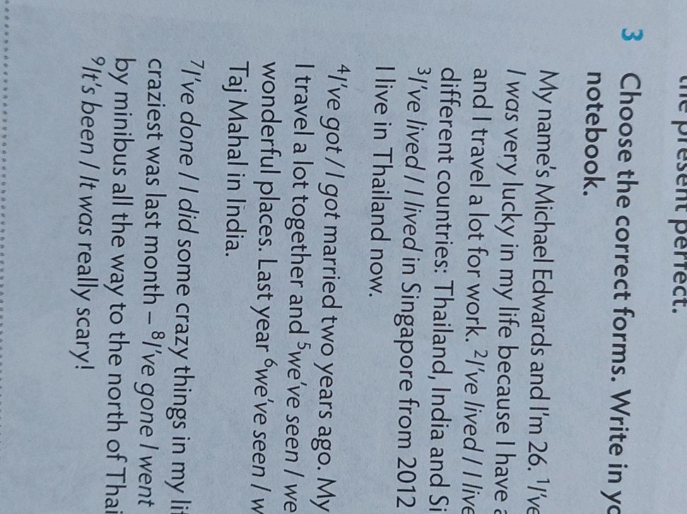 Choose the correct forms. Write in your | StudyX