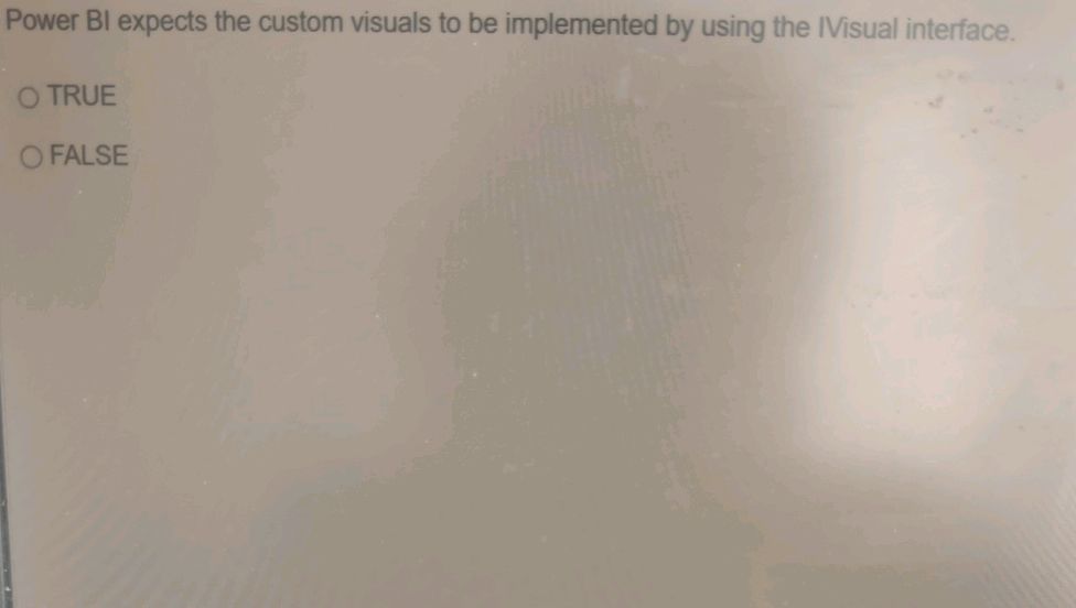 Power BI expects the custom visuals to be | StudyX