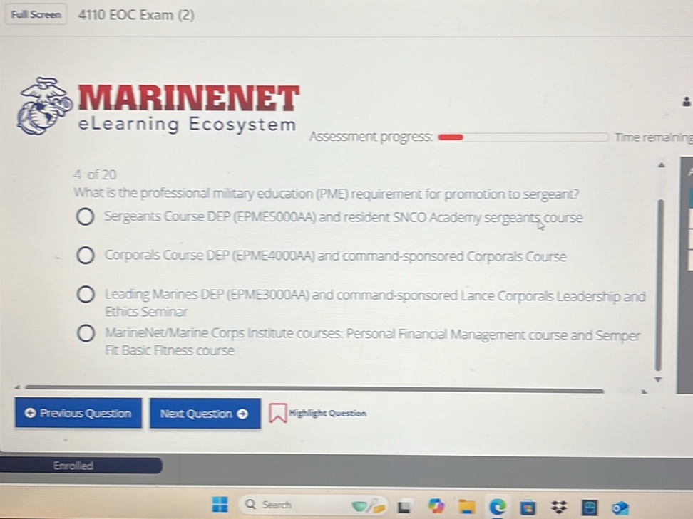 What is the professional military education | StudyX