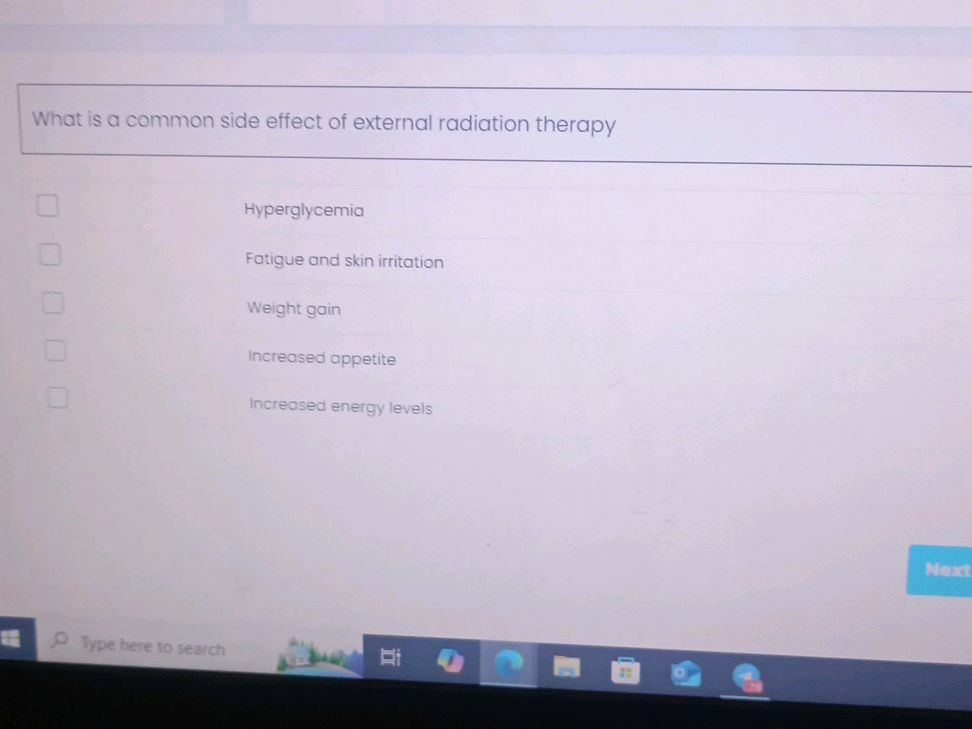 What is a common side effect of external | StudyX