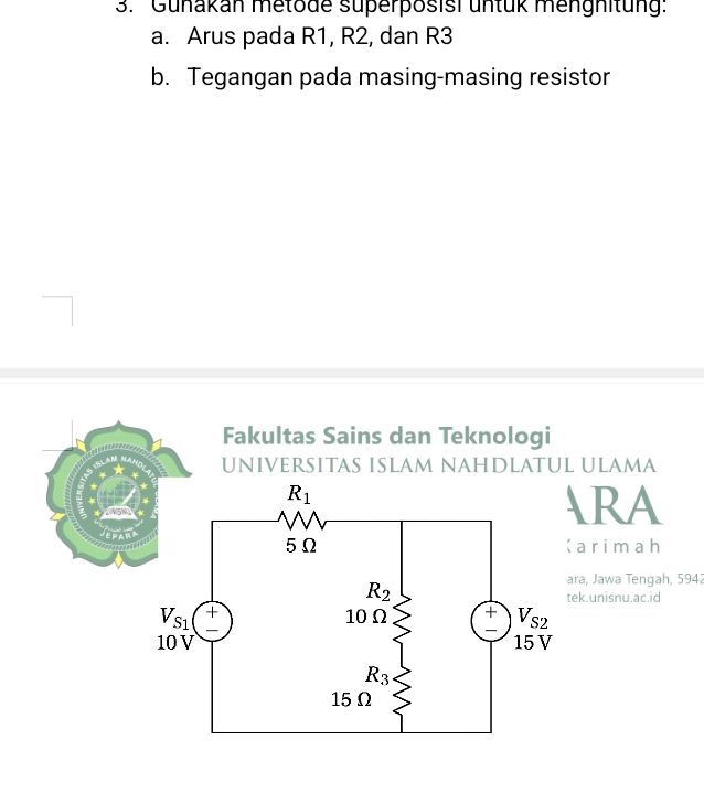 3. Gunakan metode superposisi untuk | StudyX