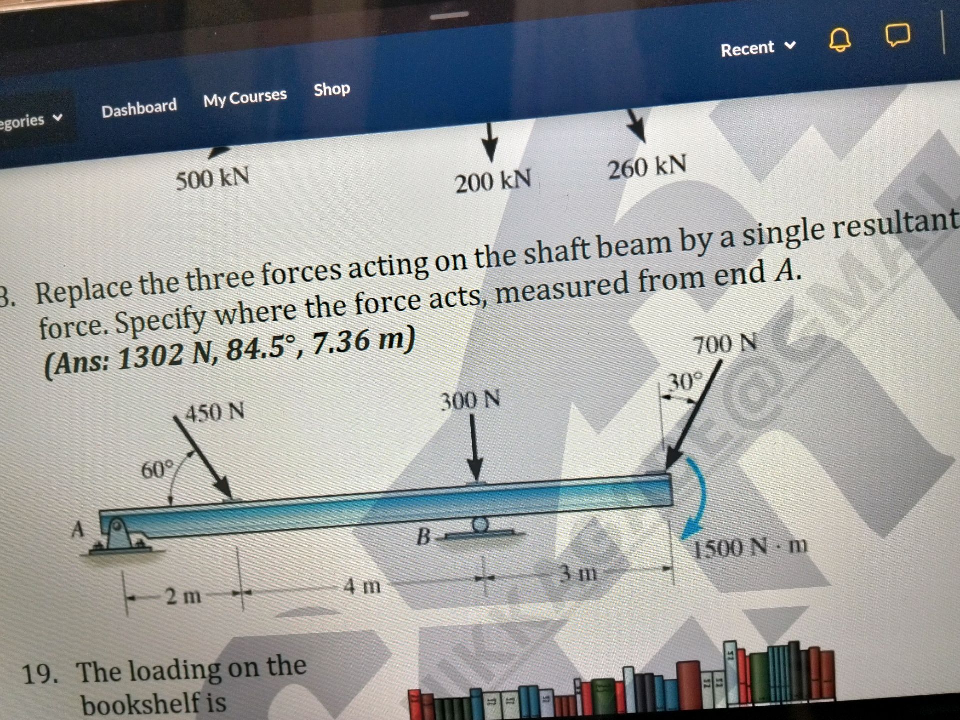 3. Replace the three forces acting on the | StudyX