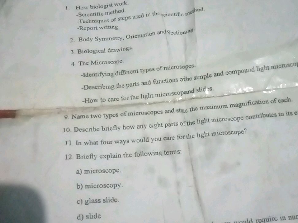 1. How biologist work. -Scientific method | StudyX