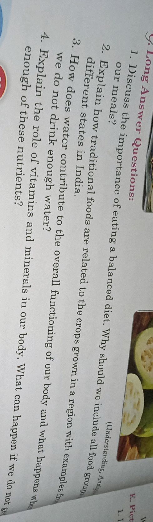 1. Discuss the importance of eating a | StudyX