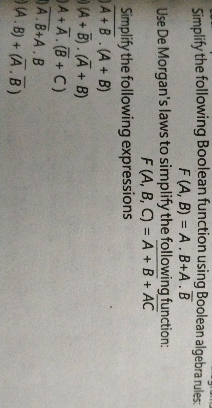 Simplify the following Boolean function | StudyX