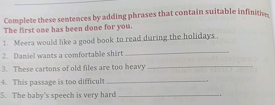 Complete these sentences by adding phrases | StudyX