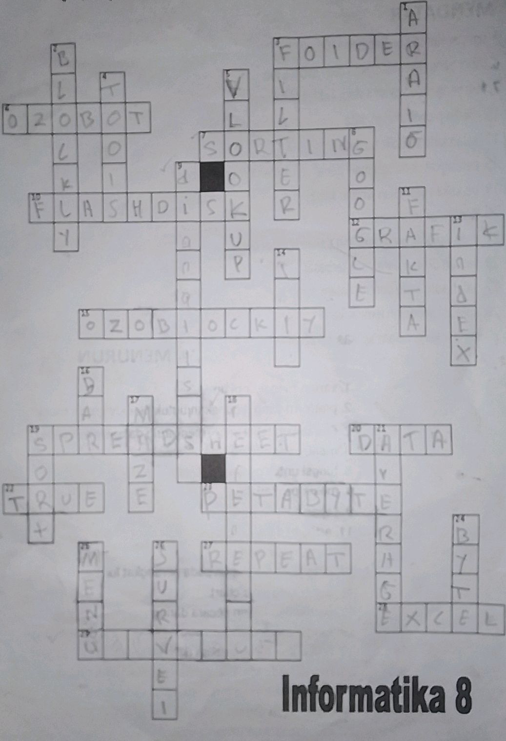 Crossword puzzle with the following clues: | StudyX