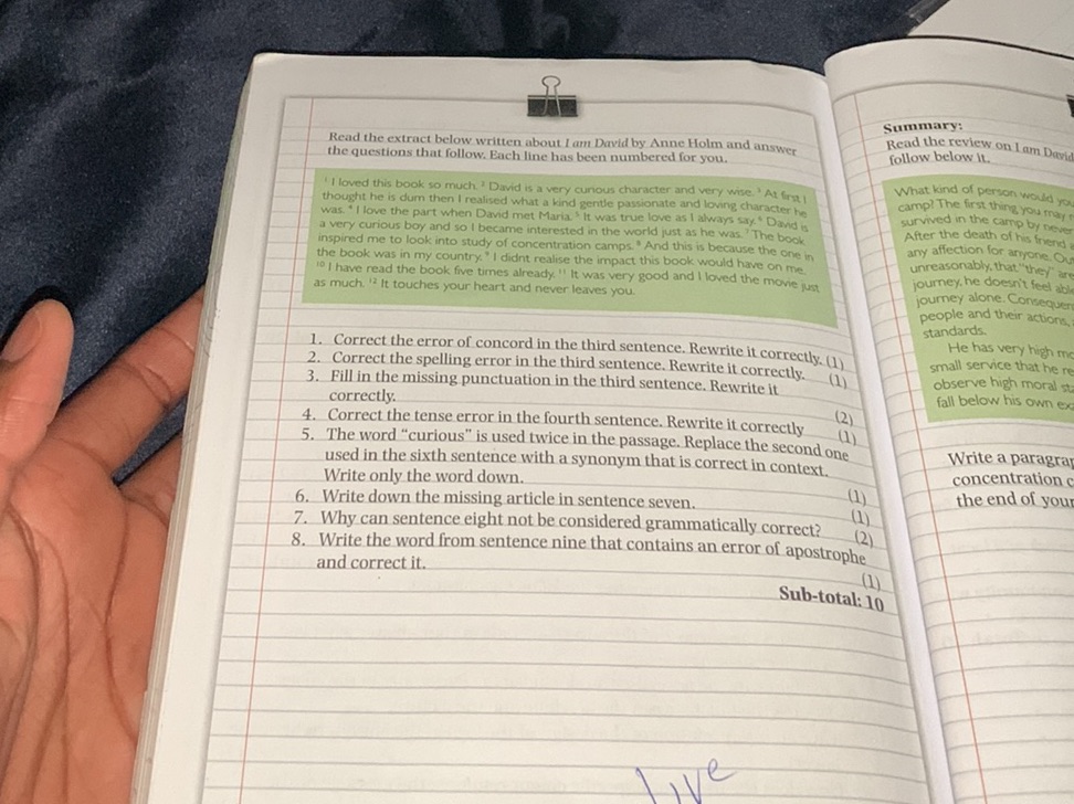 1. Correct the error of concord in the third | StudyX