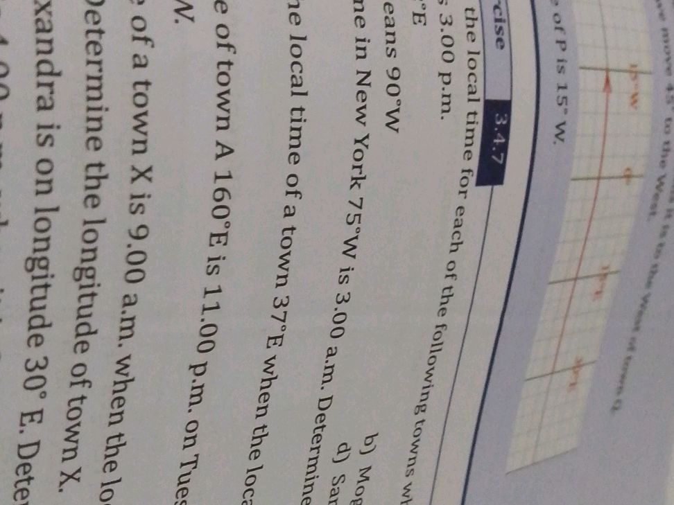 3. 4. 7 Determine the local time for each | StudyX