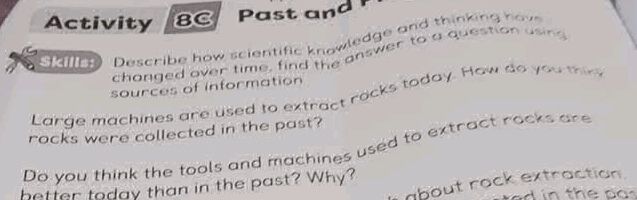 Large machines are used to extract rocks | StudyX