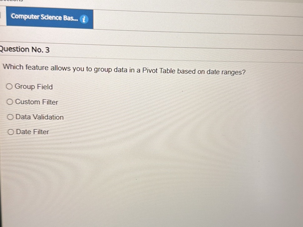 Which feature allows you to group data in a | StudyX