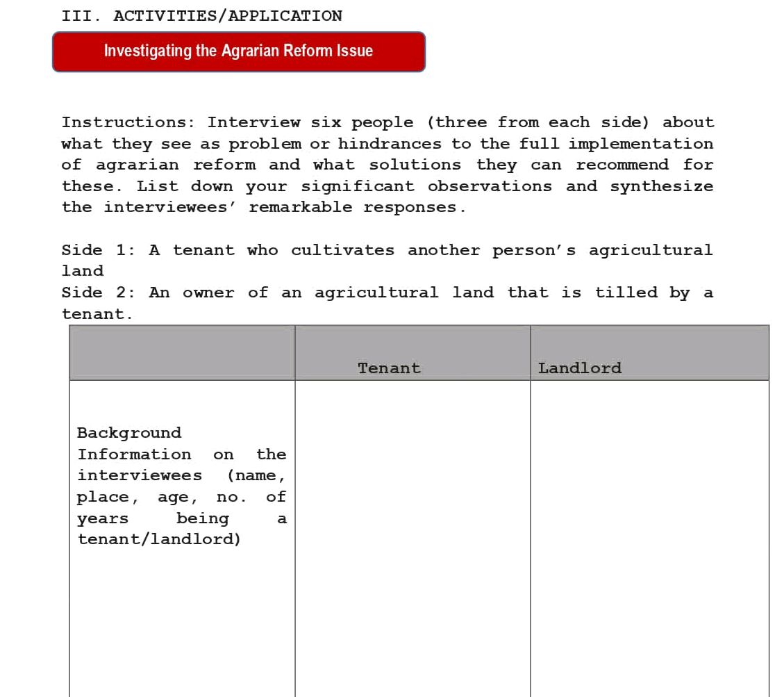 Instructions: Interview six people (three | StudyX