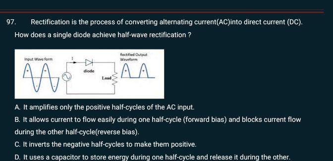 97. Rectification is the process of | StudyX