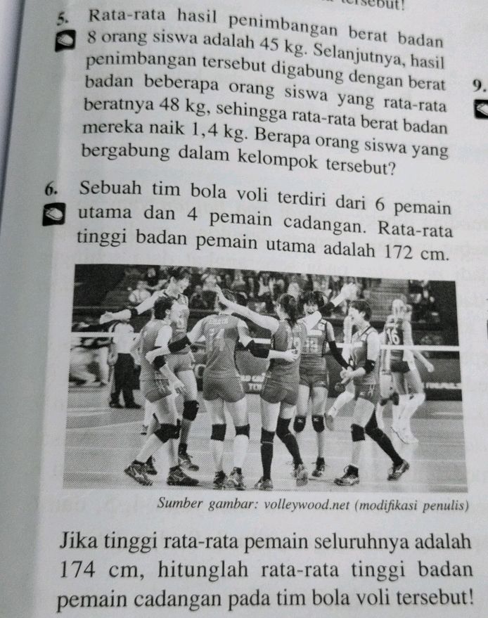 5. Rata-rata hasil penimbangan berat badan 8 | StudyX