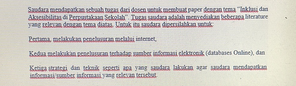 Saudara mendapatkan sebuah tugas dari dosen | StudyX