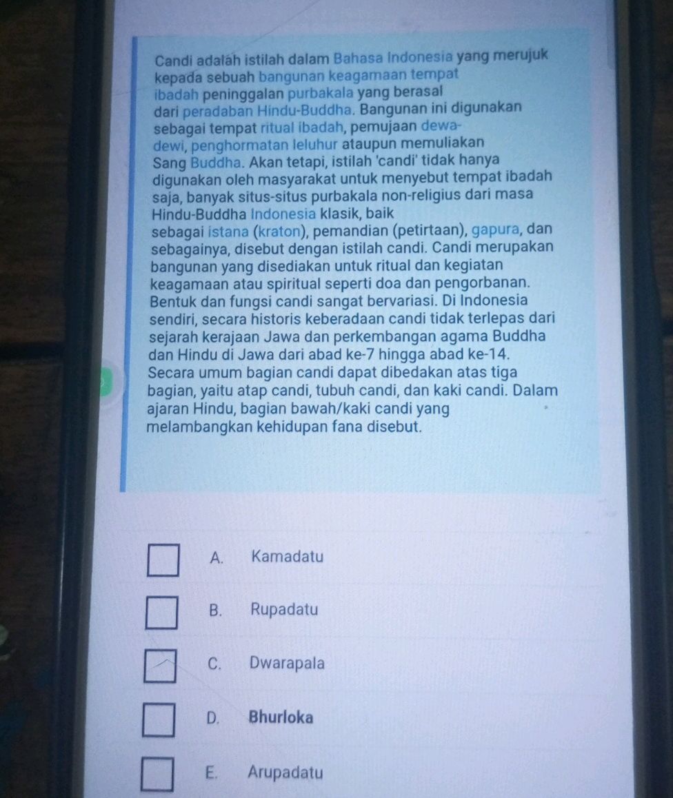 Candi adalah istilah dalam Bahasa Indonesia | StudyX