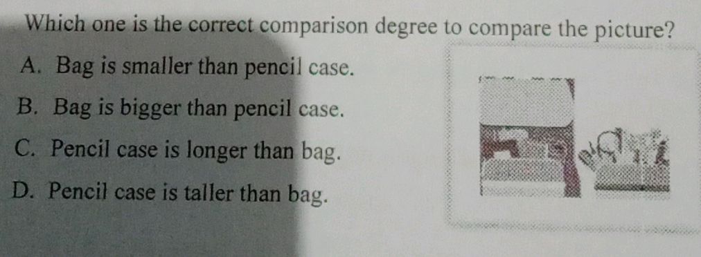 Which one is the correct comparison degree | StudyX