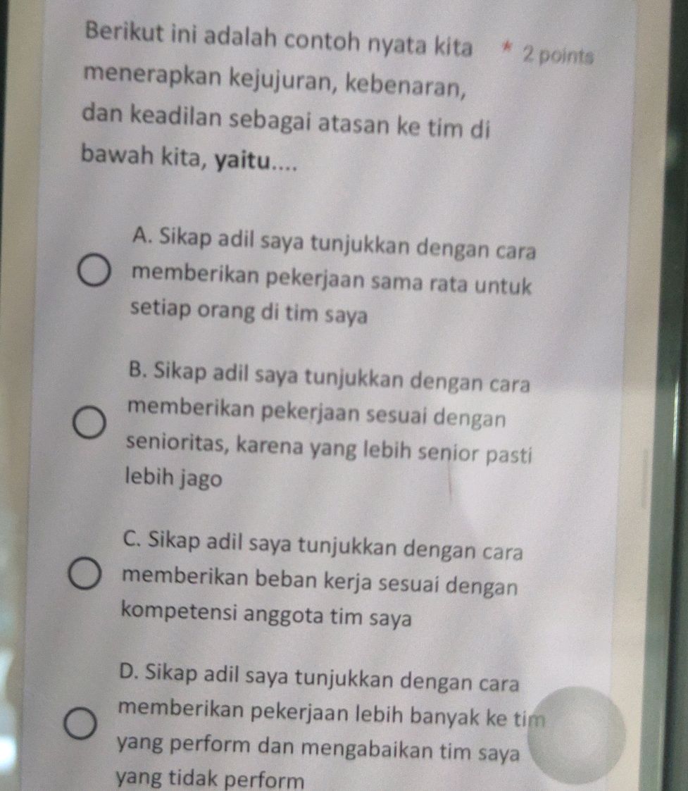 Berikut ini adalah contoh nyata kita | StudyX