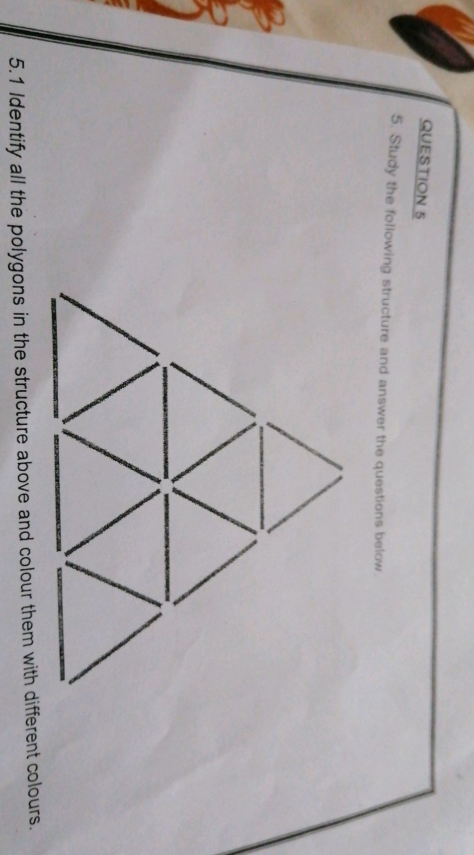 QUESTION 5 5. Study the following structure | StudyX