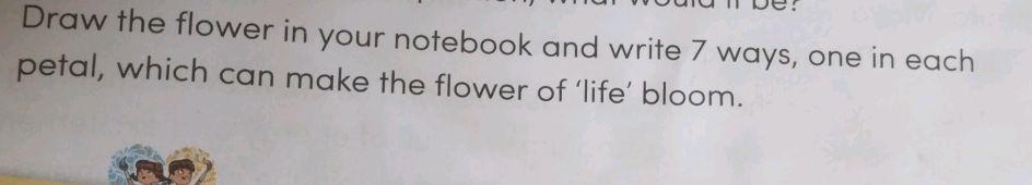 Draw the flower in your notebook and write 7 | StudyX