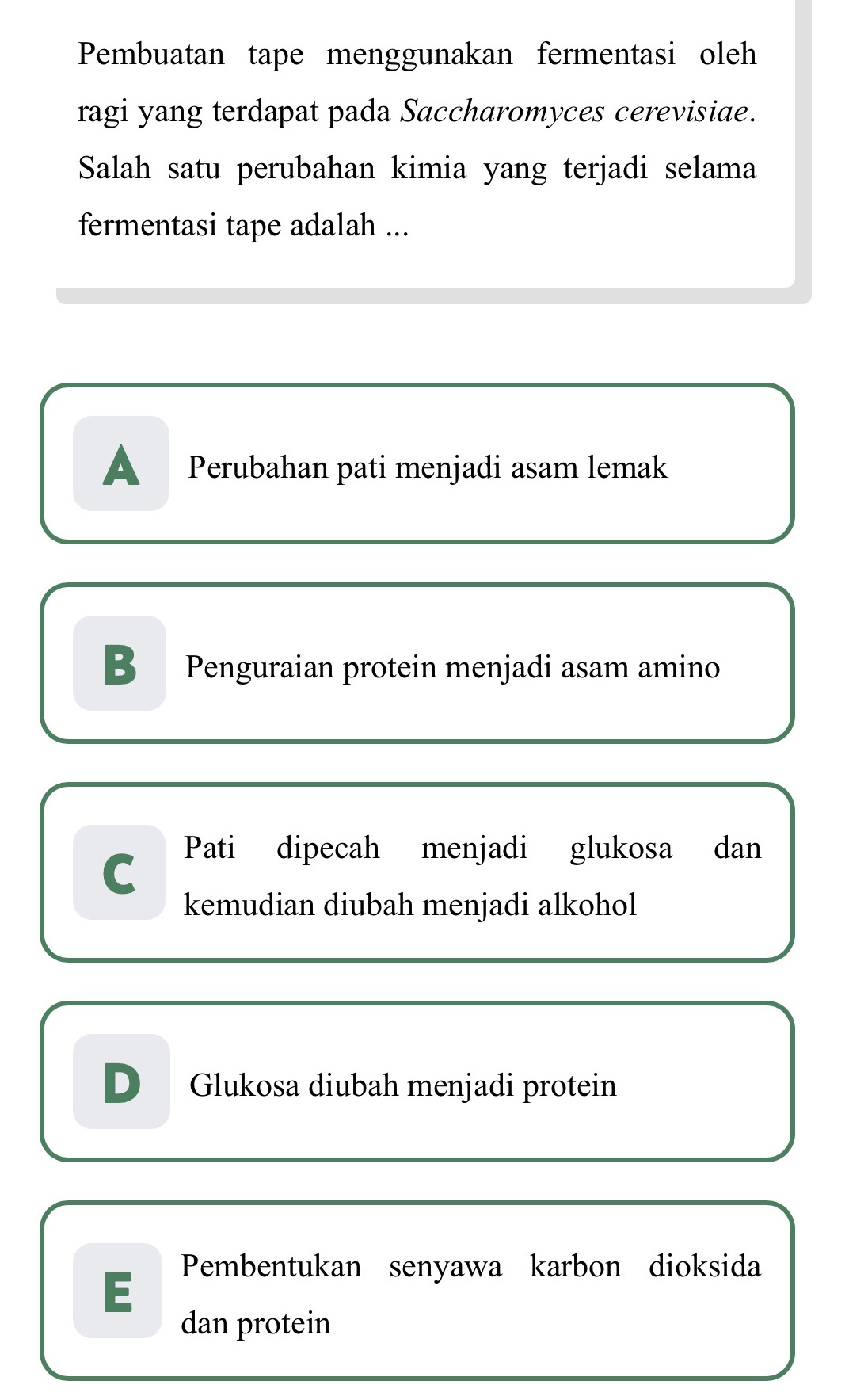 Pembuatan tape menggunakan fermentasi oleh | StudyX