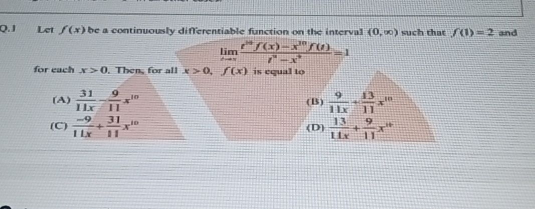 Let $f(x)$ be a continuously differentiable | StudyX