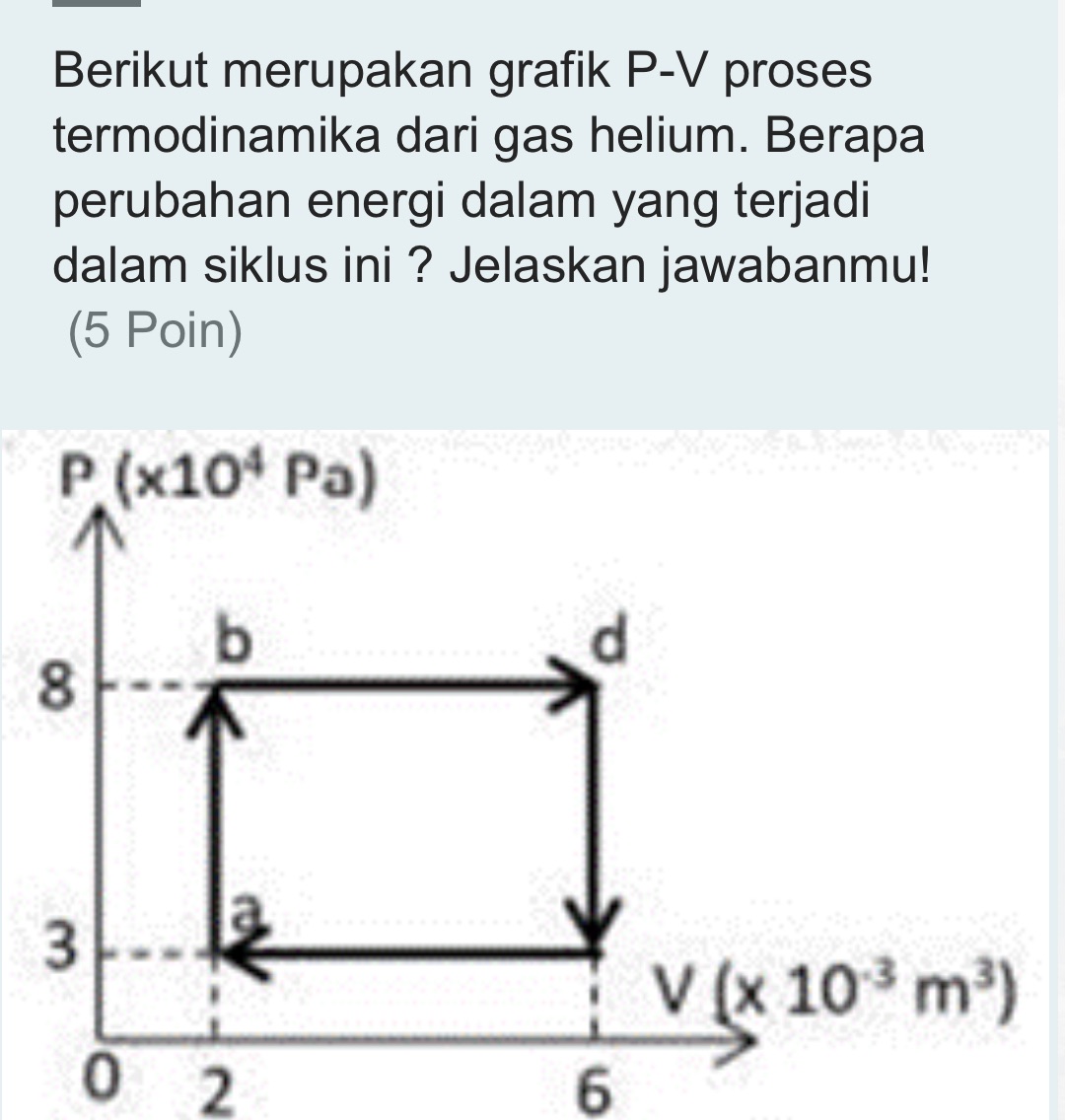 Berikut merupakan grafik P-V proses | StudyX
