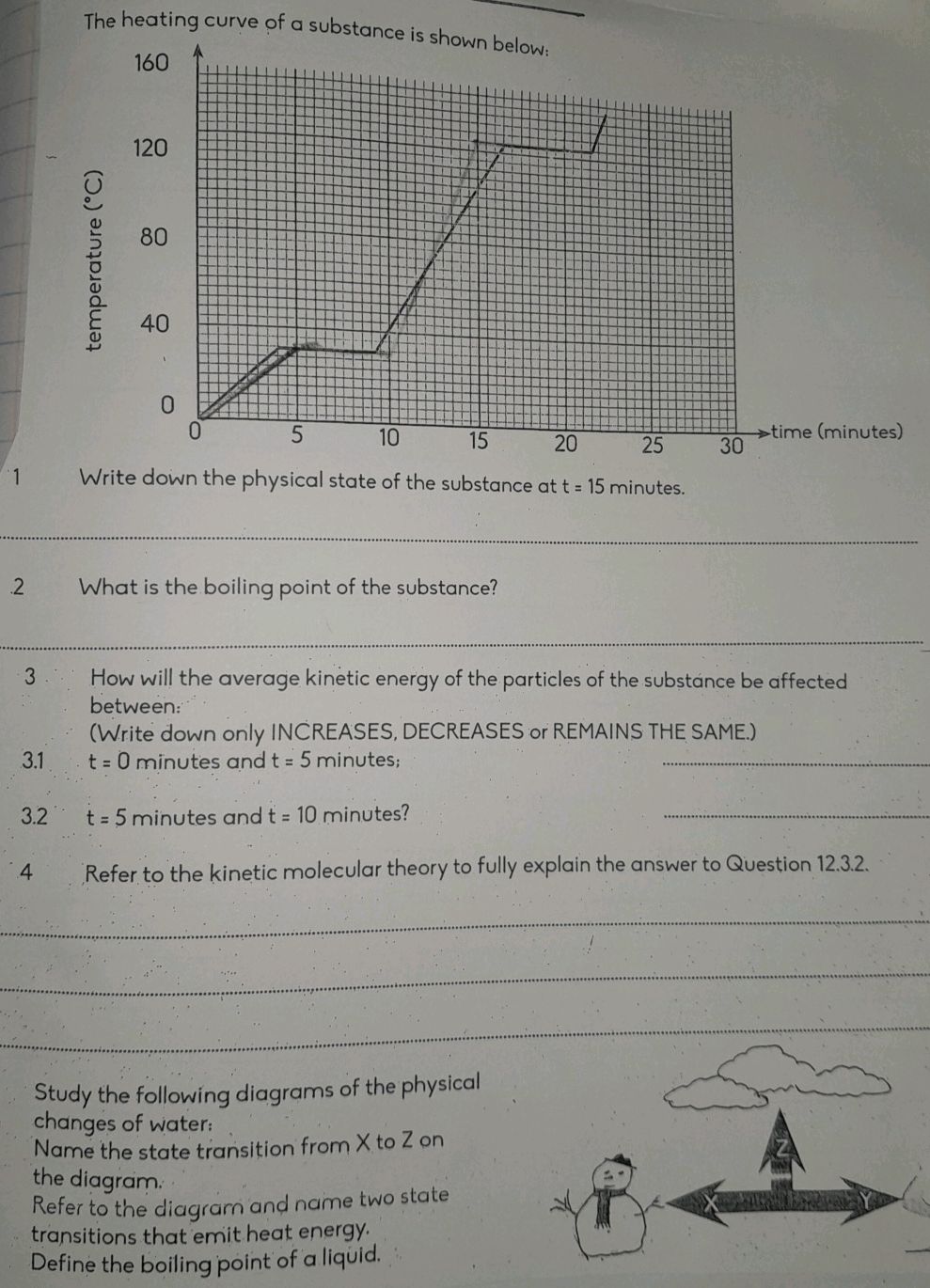 The heating curve of a substance is shown | StudyX