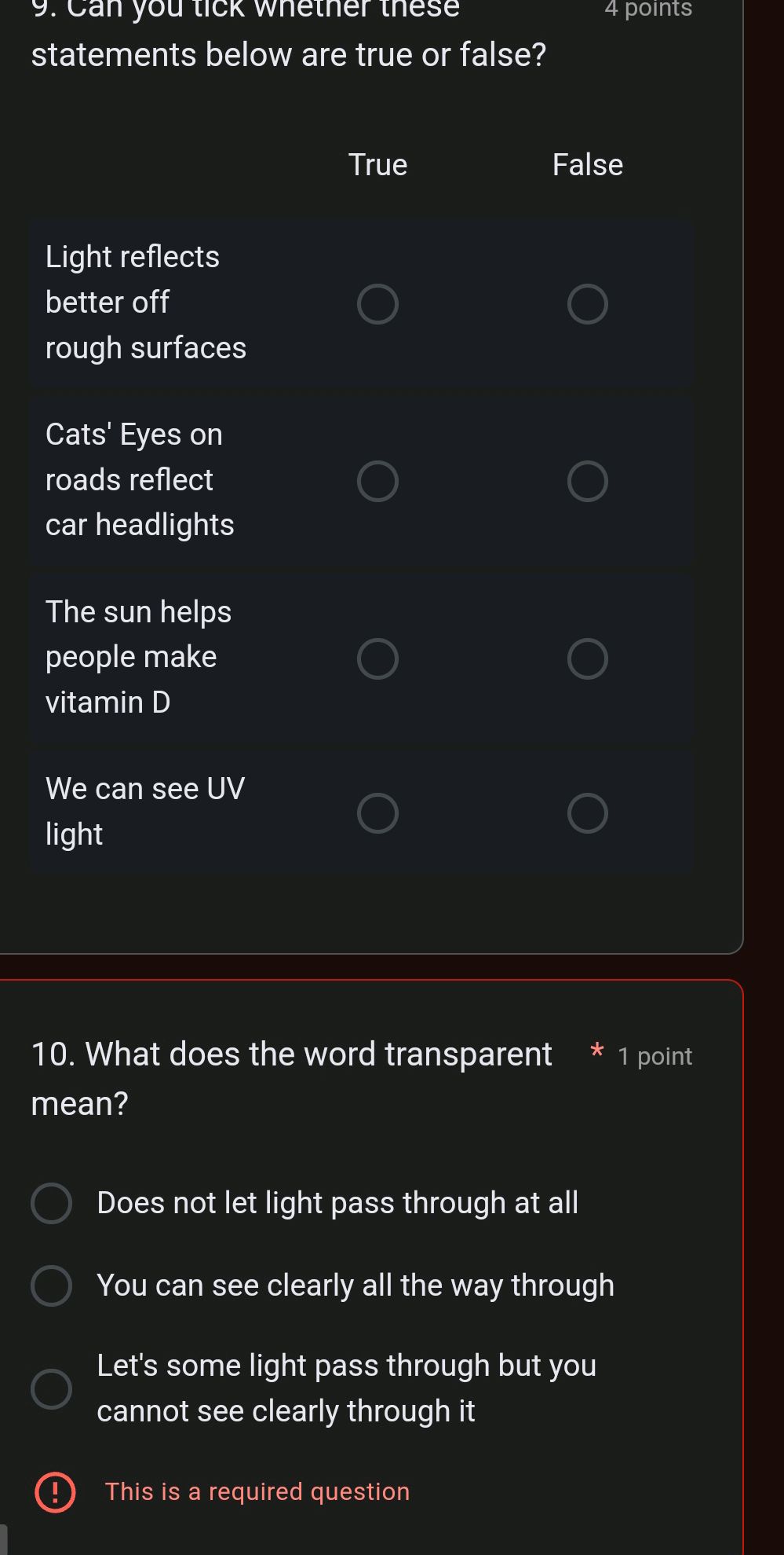9. Can you tick whether these statements | StudyX