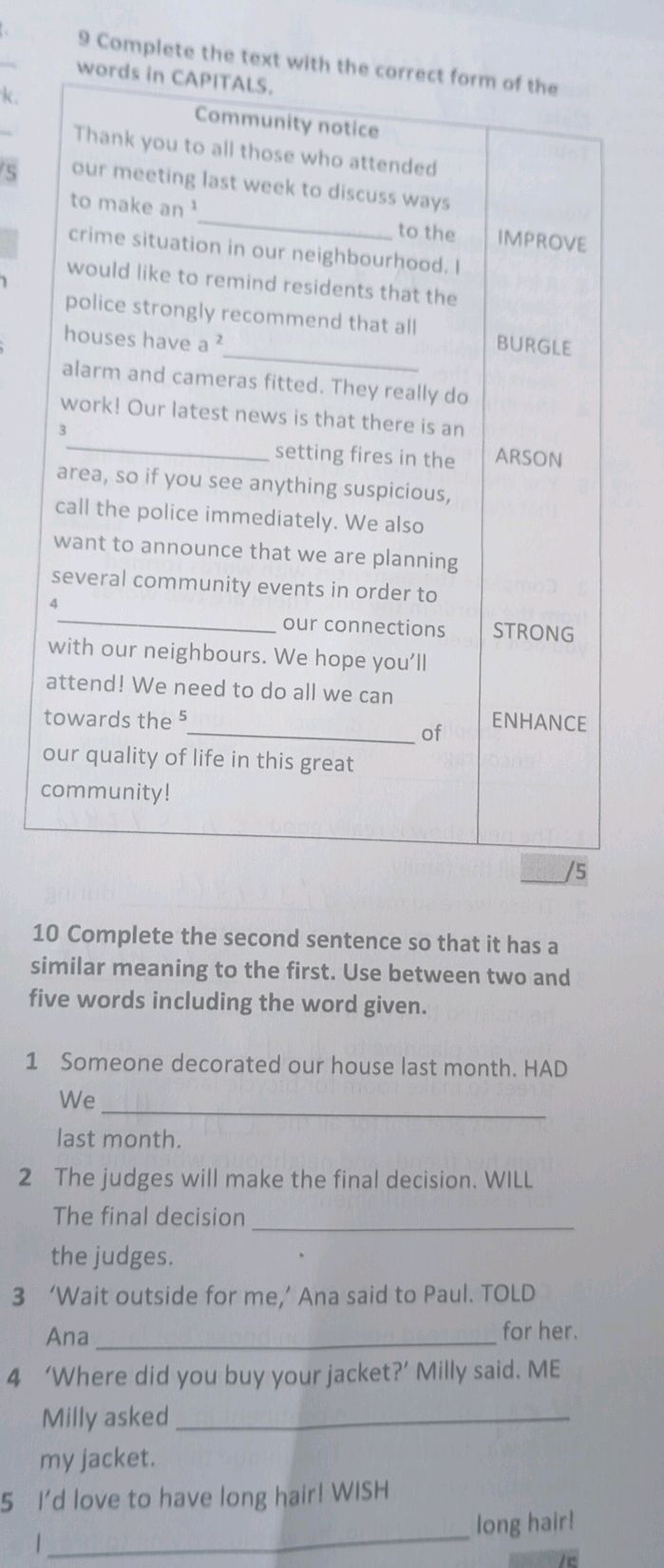 9 Complete the text with the correct form of | StudyX