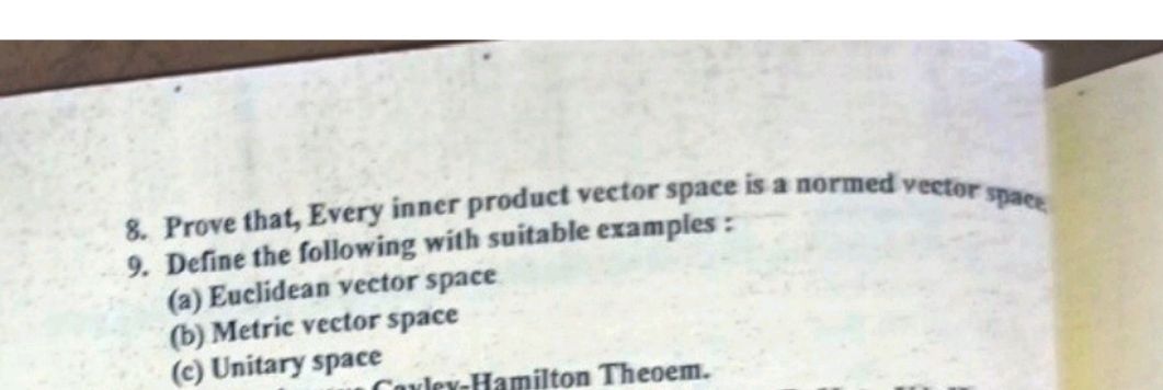 8. Prove that, Every inner product vector | StudyX