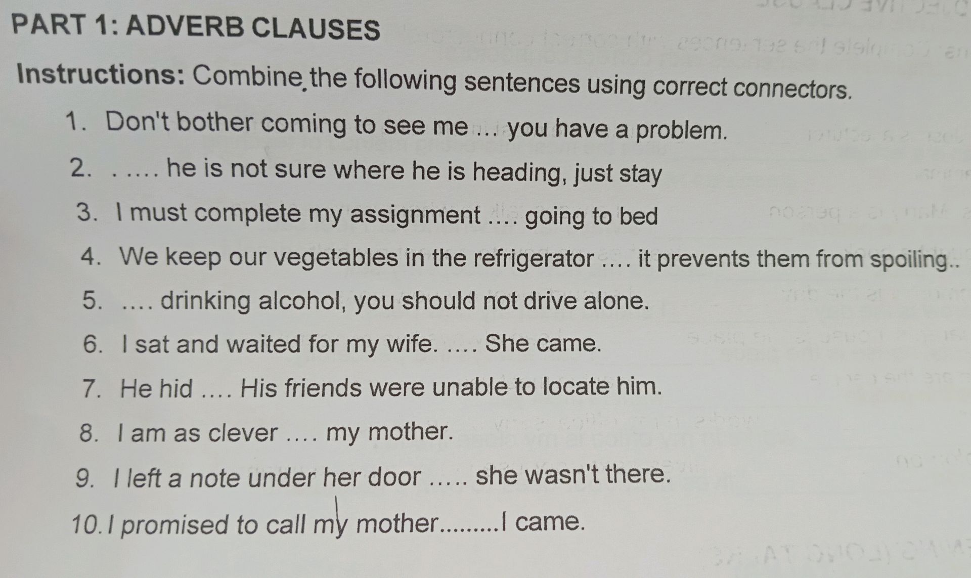 Instructions: Combine the following | StudyX