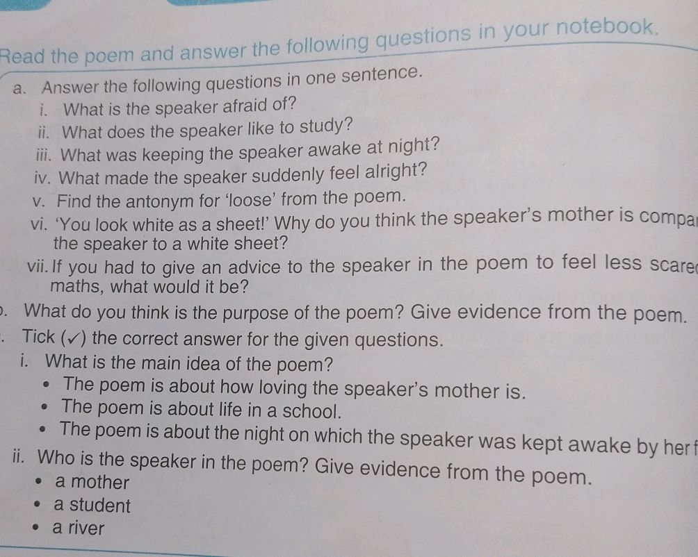 a. Answer the following questions in one | StudyX