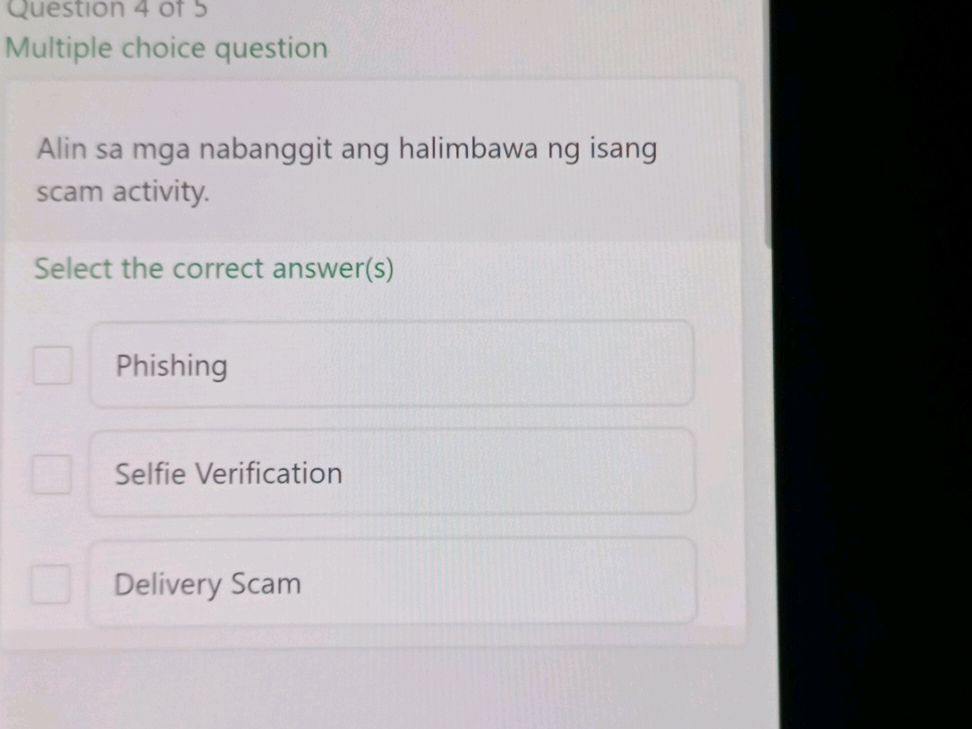 Alin sa mga nabanggit ang halimbawa ng isang | StudyX