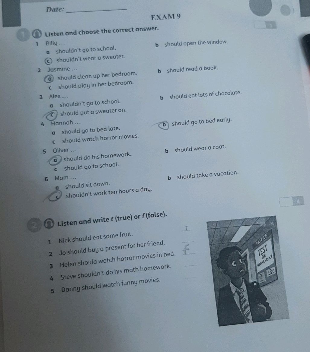 1 Listen and choose the correct answer. 1 | StudyX