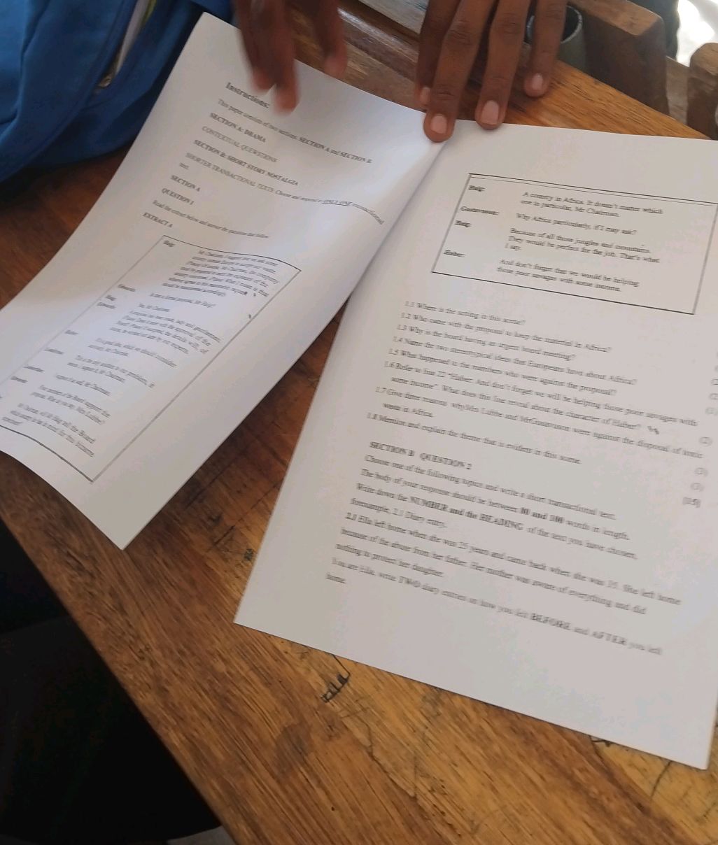 Instructions: The paper contains two | StudyX