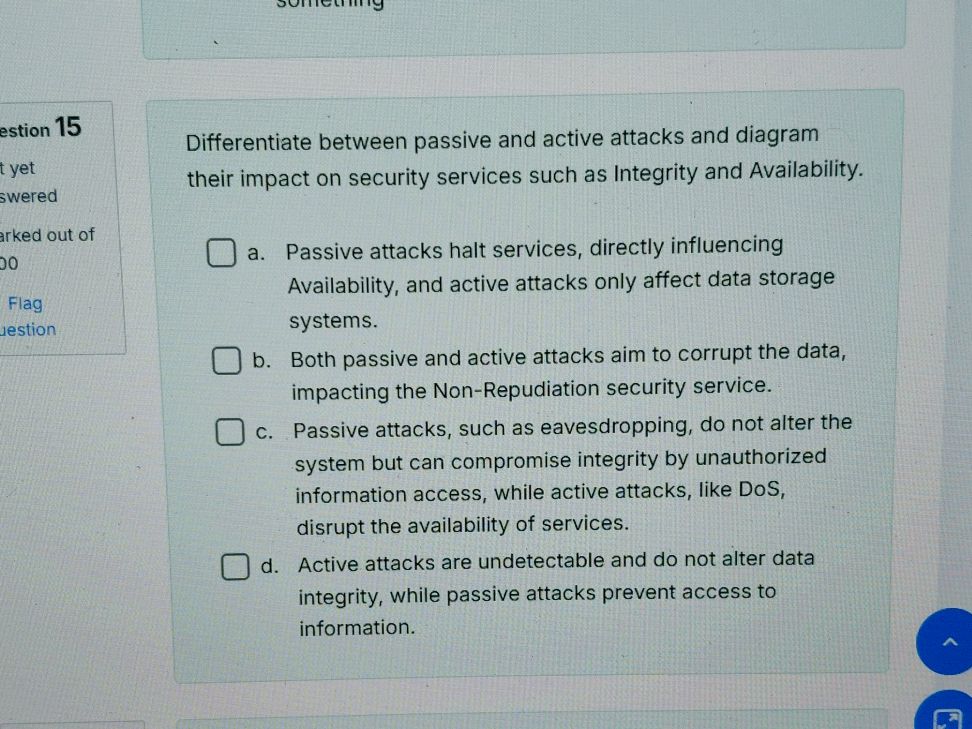 Differentiate between passive and active | StudyX