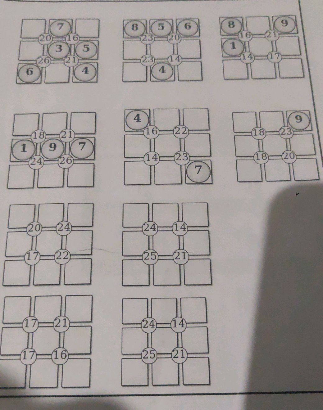 The image presents a series of 3x3 grids | StudyX