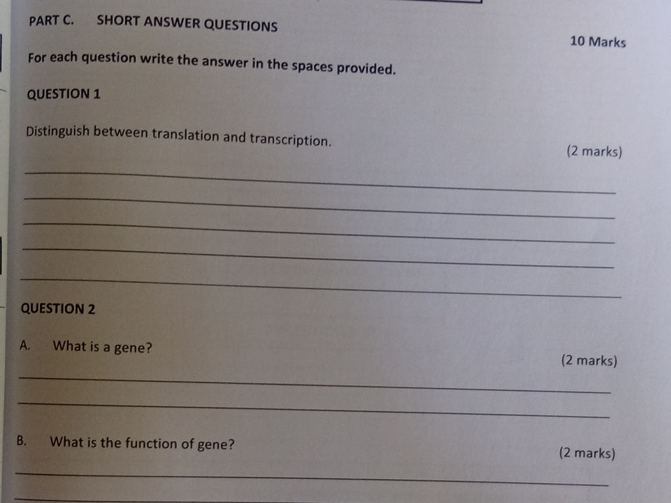 QUESTION 1 Distinguish between translation | StudyX