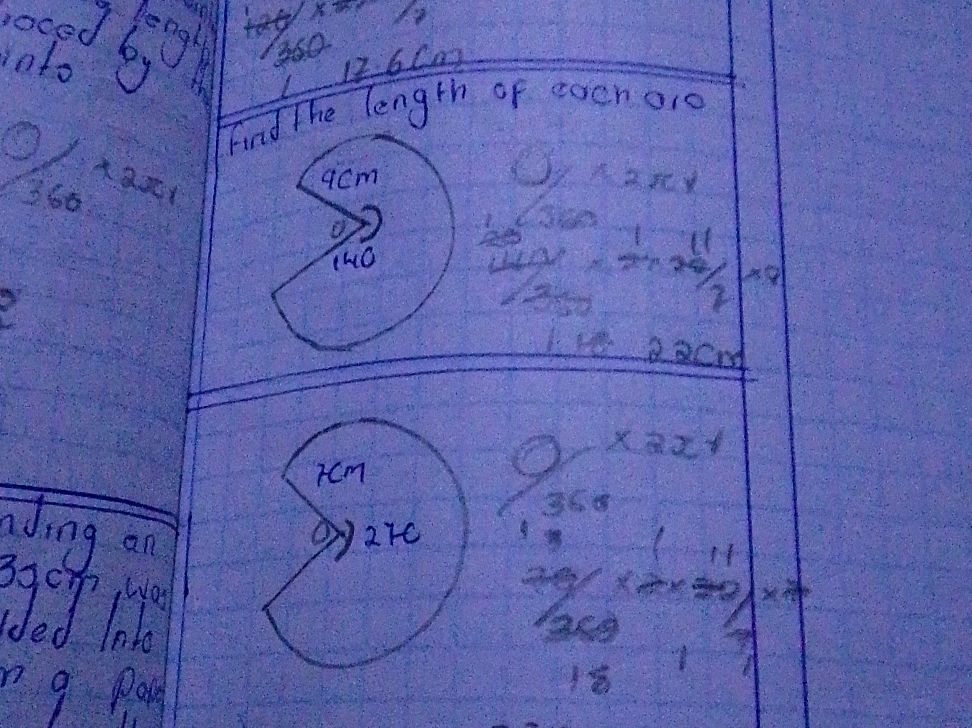 Find the length of each arc. Diagram 1: | StudyX