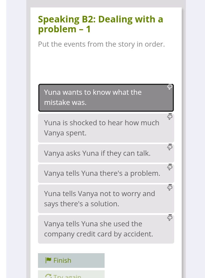 Put the events from the story in order. | StudyX