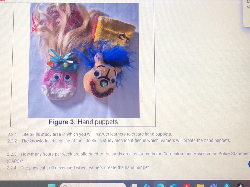 Figure 3: Hand puppets 2.2.1 Life Skills | StudyX