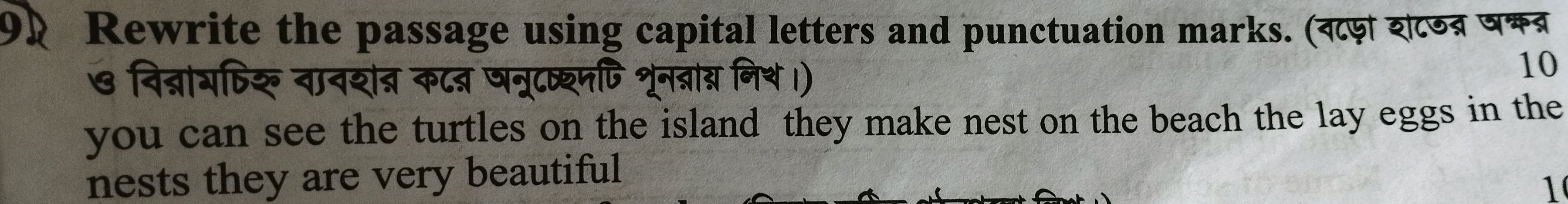 Rewrite the passage using capital letters | StudyX