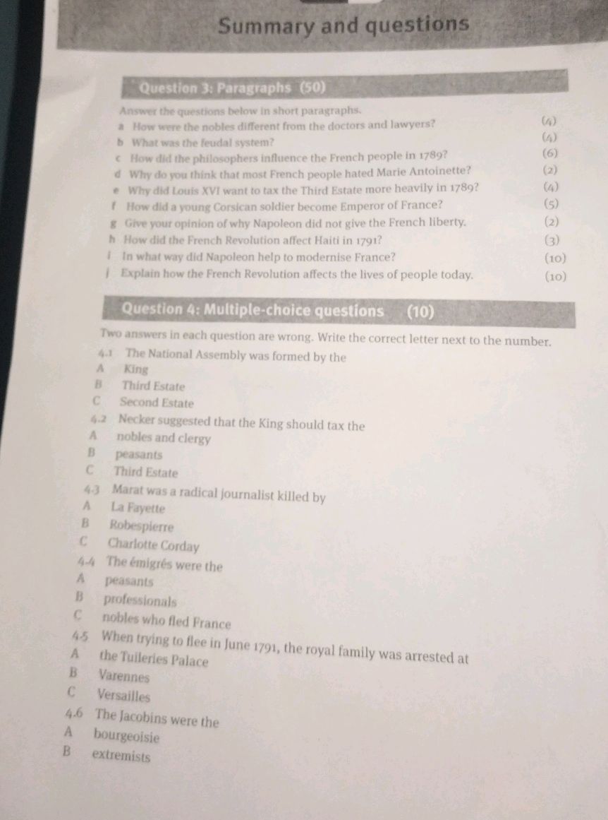 Question 3: Paragraphs (50) Answer the | StudyX