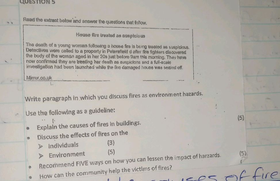 Read the extract below and answer the | StudyX