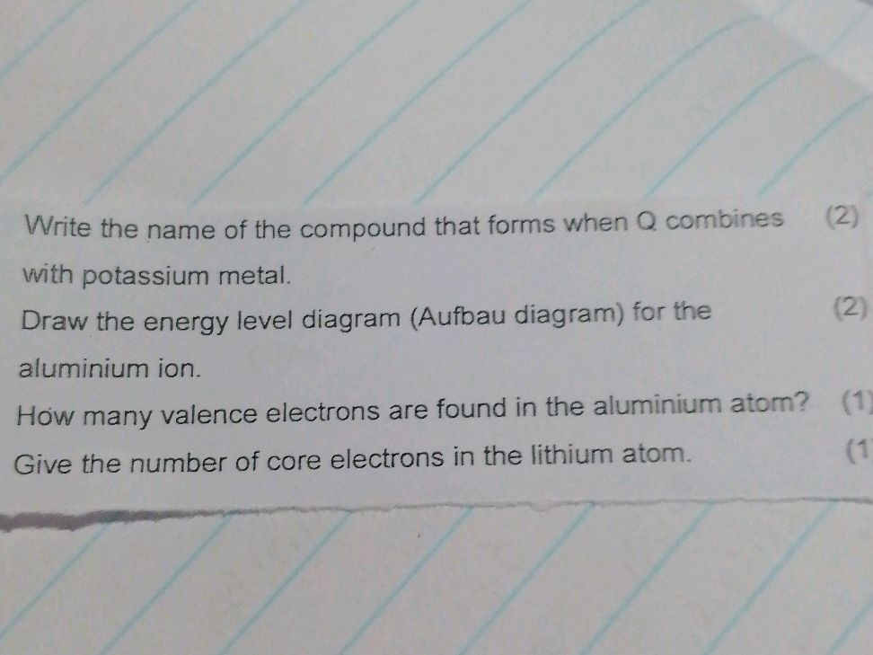 Write the name of the compound that forms | StudyX