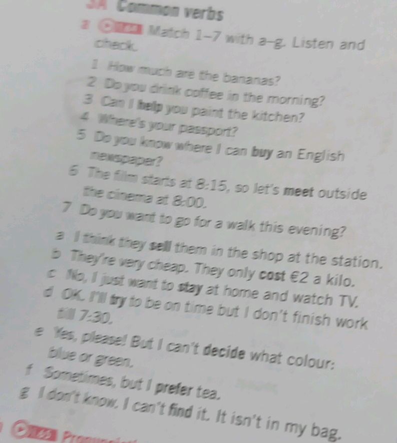 Match 1-7 with a-g. Listen and check. 1 How | StudyX