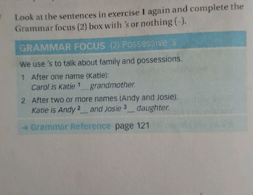 Look at the sentences in exercise I again | StudyX