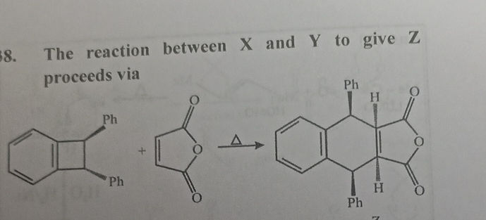 8. The reaction between $X$ and $Y$ to give | StudyX