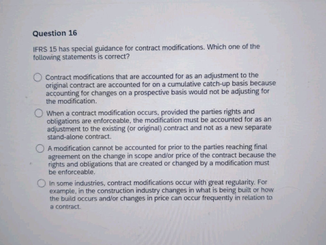 Question 16 IFRS 15 has special guidance | StudyX